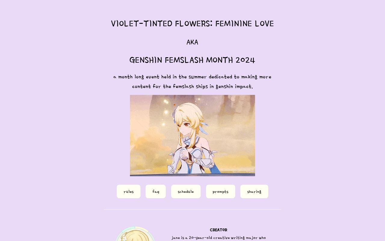 GENSHIN FEMSLASH MONTH 2024